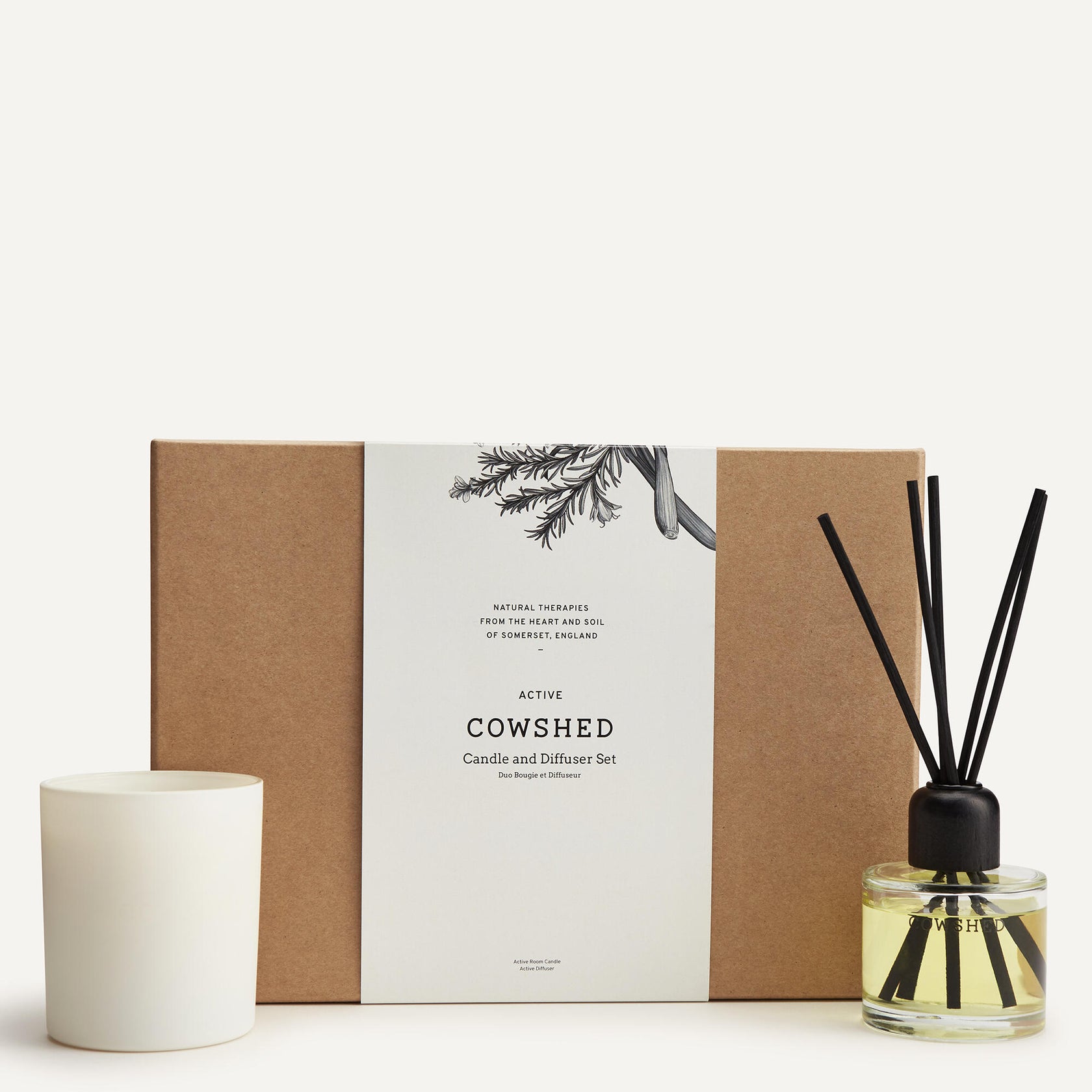Candle and Diffuser Set Active | Home Diffuser Set - cowshed – Cowshed